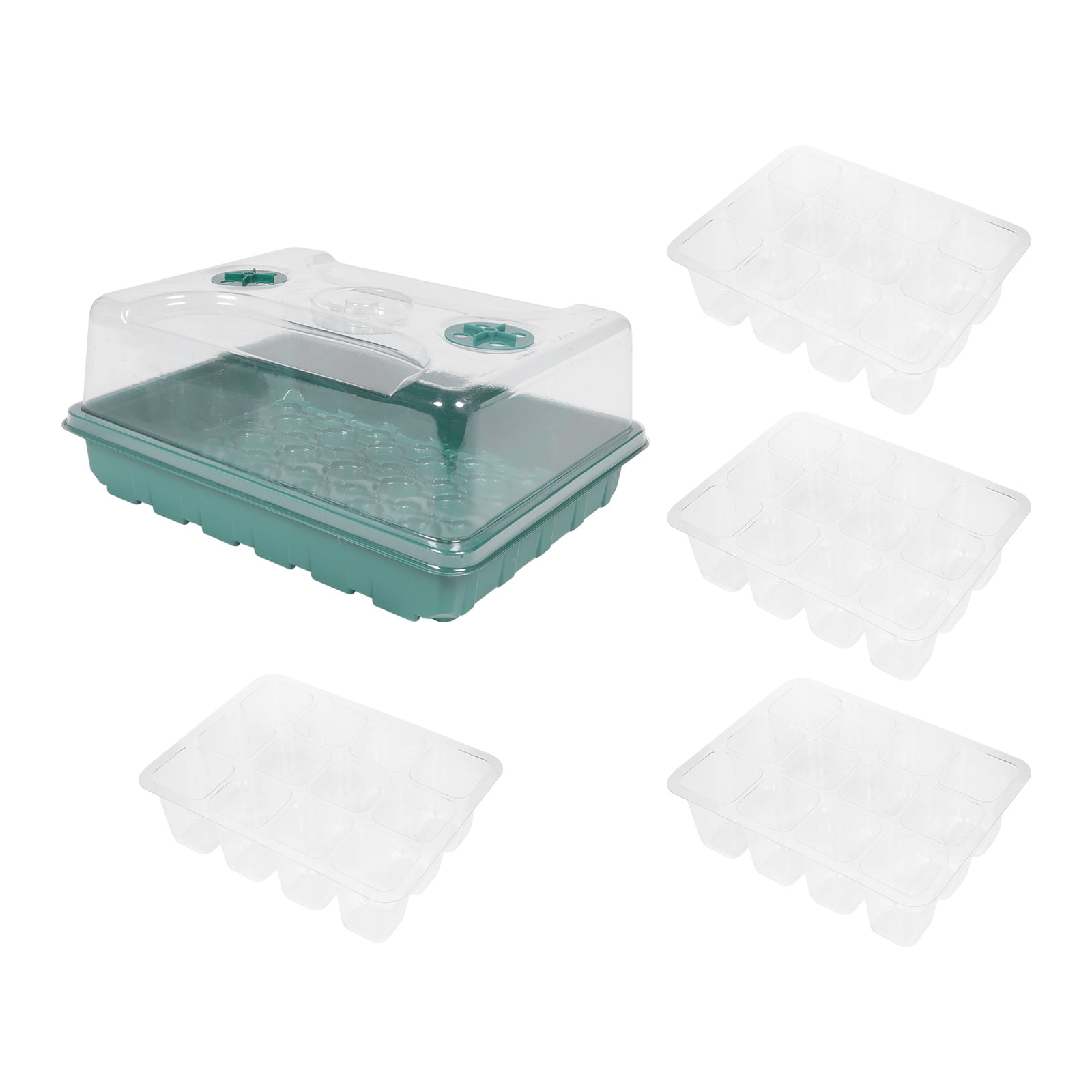 Green Plant Germination Box for Home Gardening with 12 Hole Plates and ...