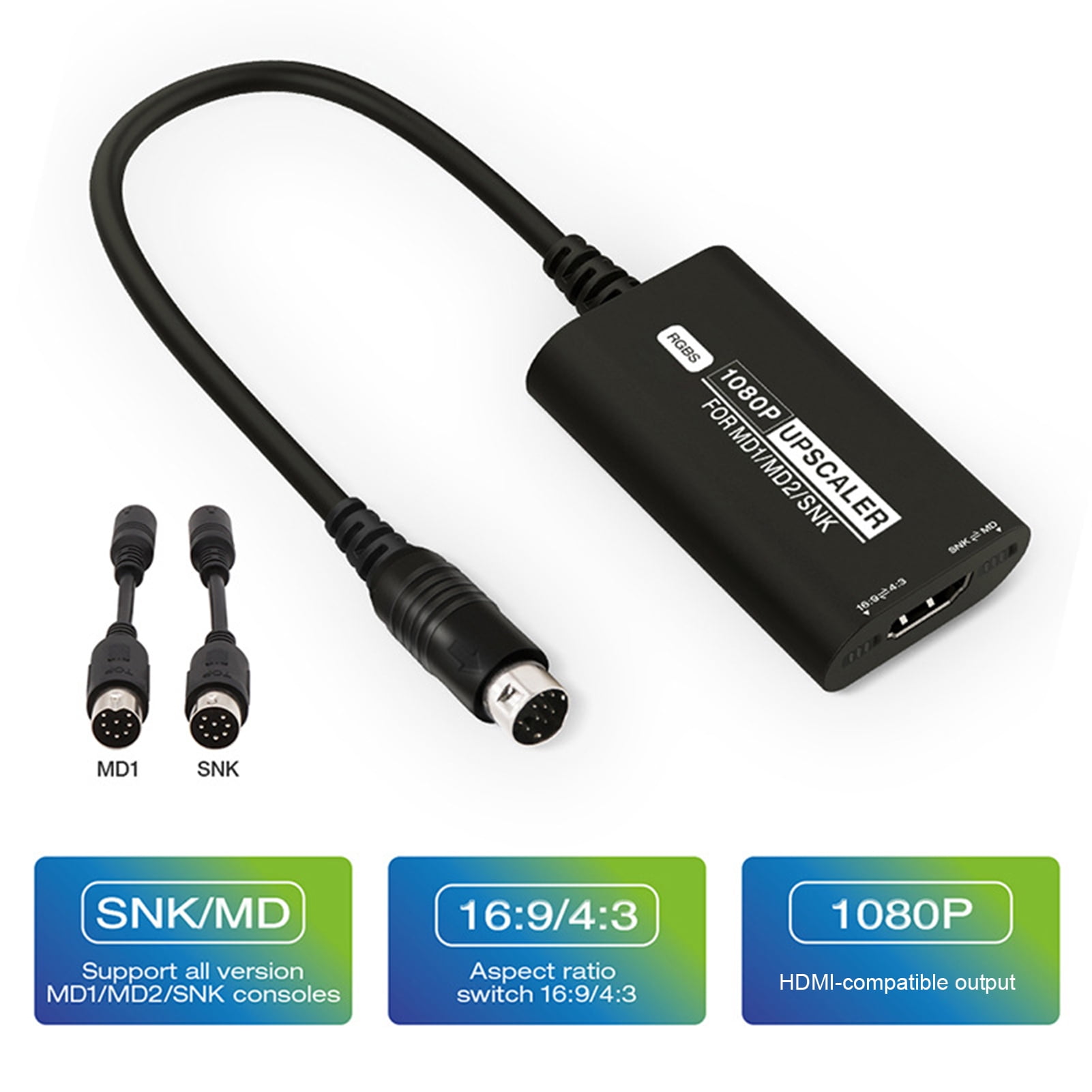 1 Set Video Converter Plug And Play 1080P Support 16:9/4:3 Switching ...