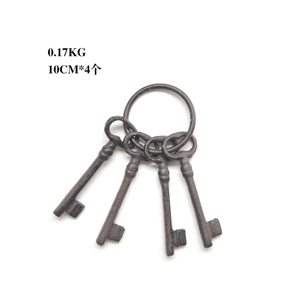 1 Set Vintage Cast Iron Key Garden Decoration Heavy Duty Metal Keys ...