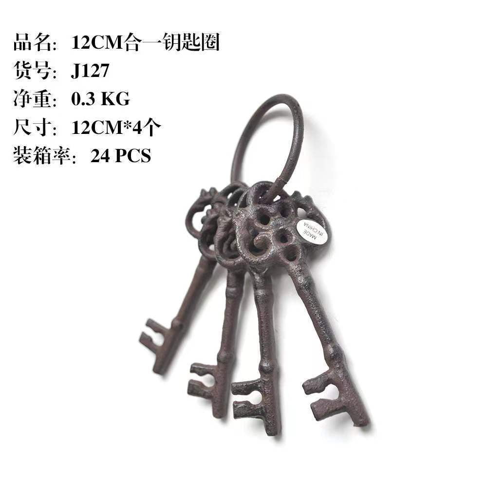 1 Set Vintage Cast Iron Key Garden Decoration Heavy Duty Metal Keys ...