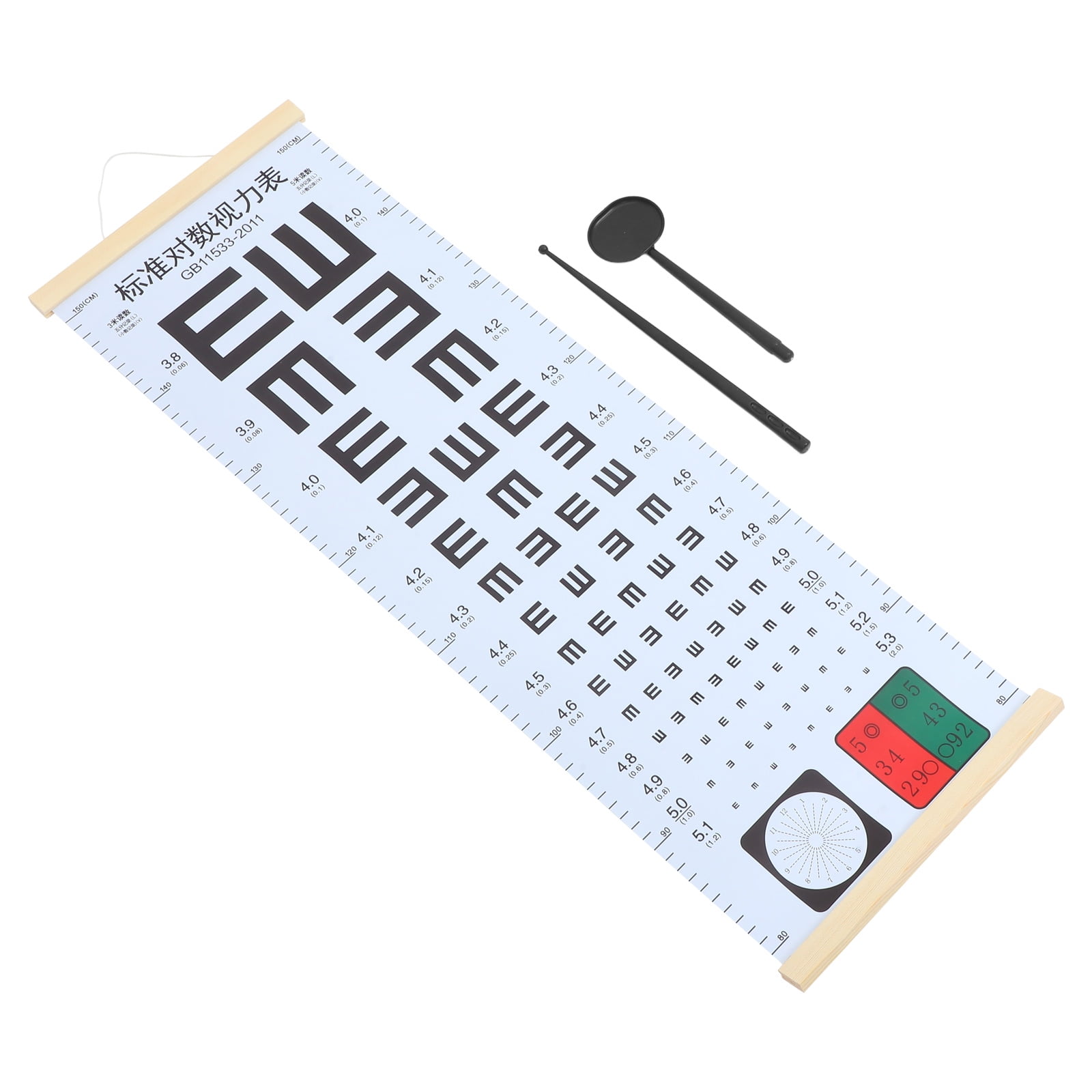 Masteelf 1 Set Portable Eye Exam Tool Vision Test Chart for School Use ...