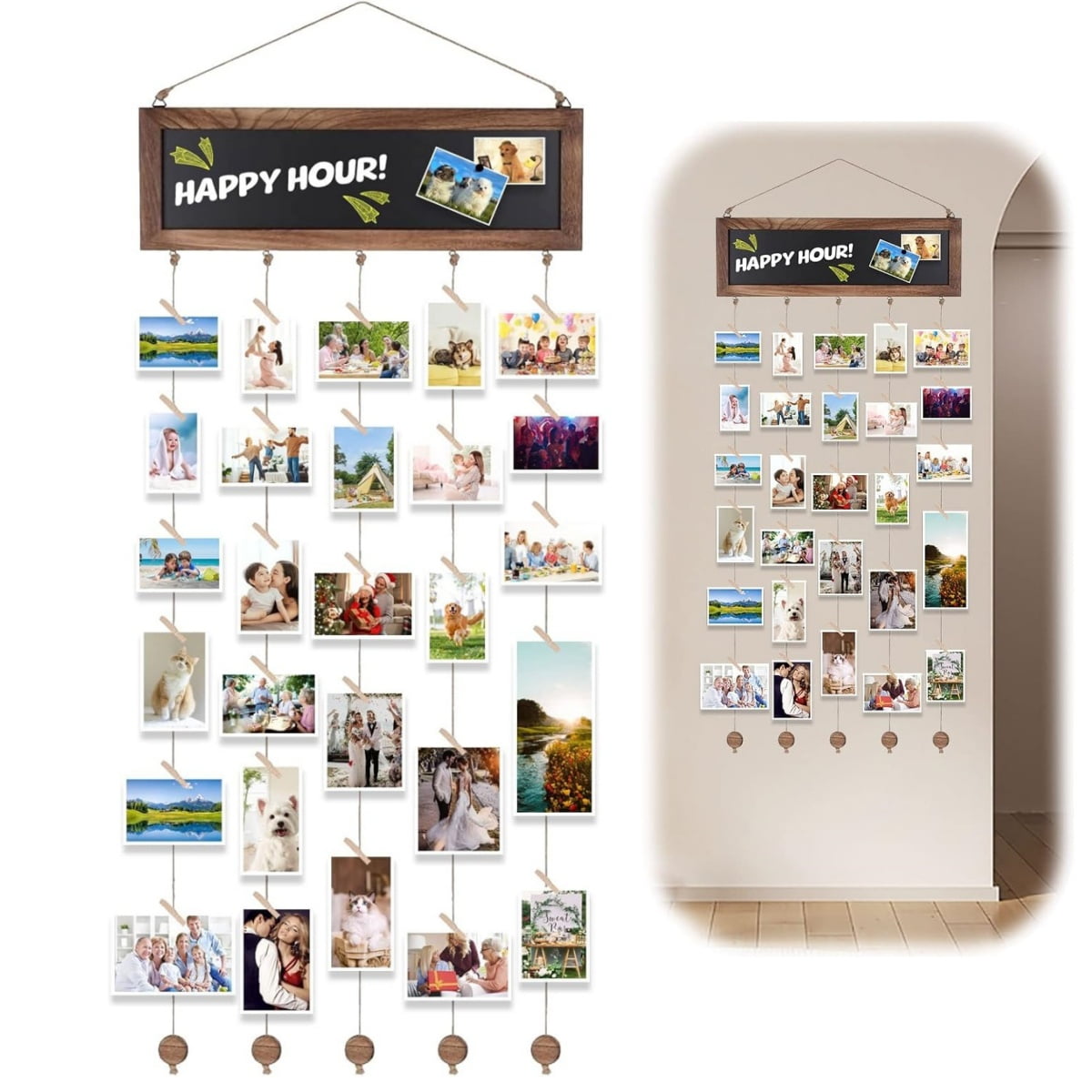1 Set Wall Hanging Photo Display, Kvago DIY Collage Picture Frame with ...