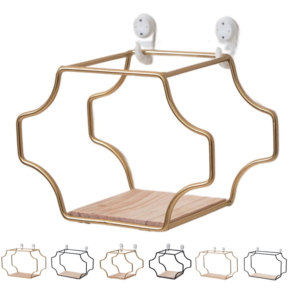 1 Set Wall Mounted Floating Shelves, Modern Metal Wall Shelf, Simple ...