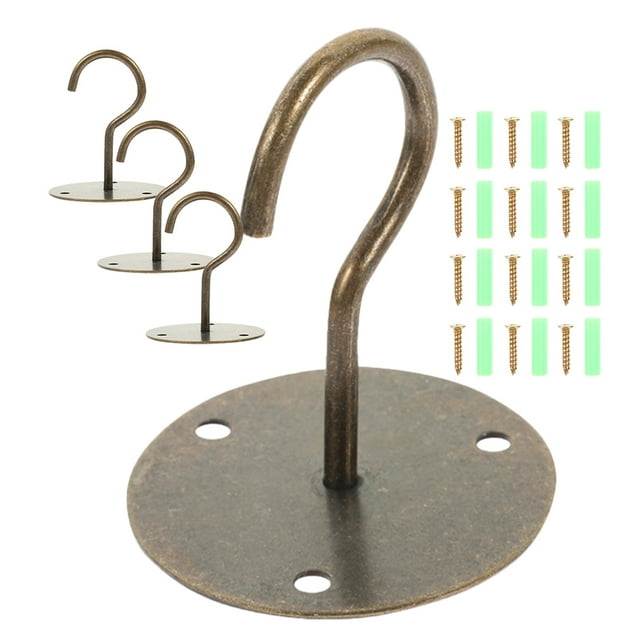 1 Set Wall-mounted Ceiling Hooks Metal Flower Pot Hooks Hanging Plant ...