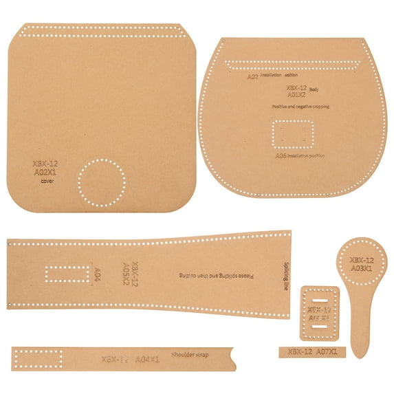 1 Set Wallet Patterns Templates Purse Production Templates DIY Coin Bag ...