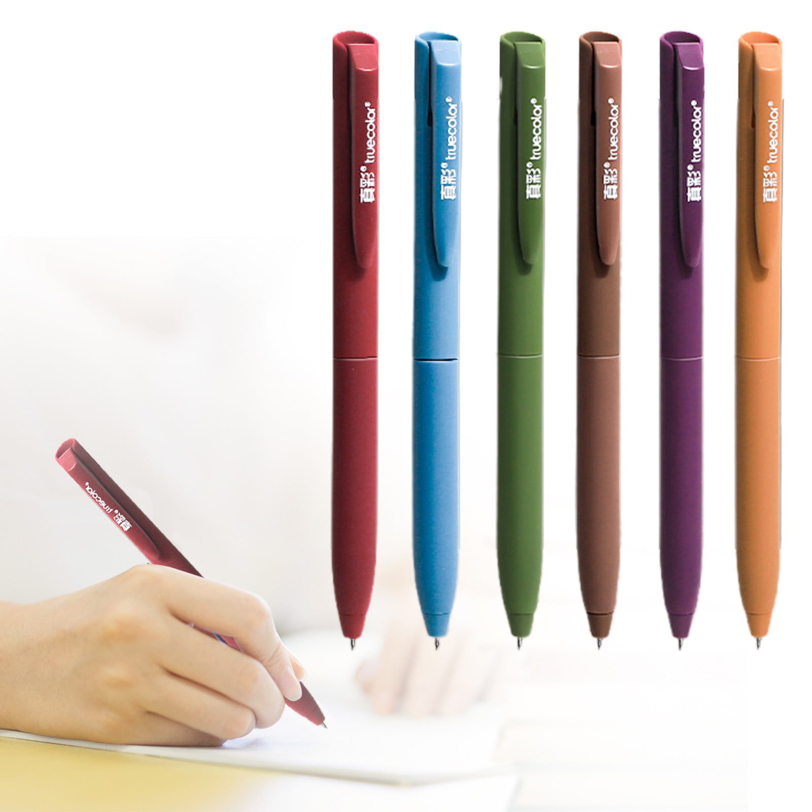 1 Set of Water-Based Pens Colored Gel Pens for Note Taking 6Pcs Gel ...