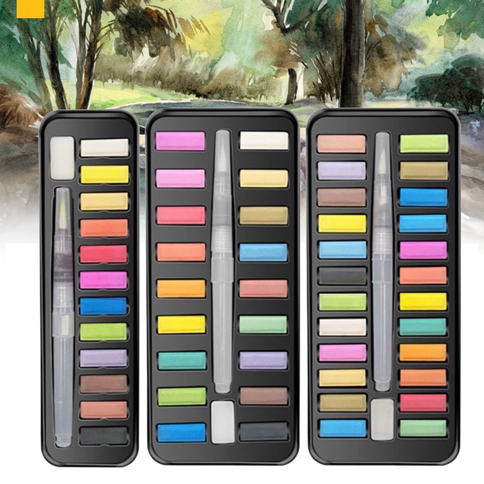 1 Set Watercolor Paint Lightweight Fast Drying 12/18/24 Colors Premium ...