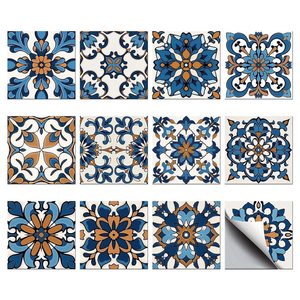 1 Set Waterproof PVC Tile Stickers for Kitchen Bathroom Waterprrof Wall ...