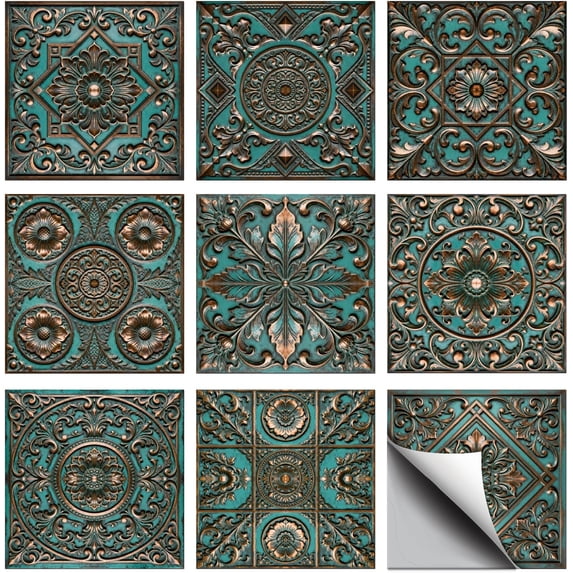 1 Set Waterproof PVC Tile Stickers for Kitchen Waterprrof Wall Tiles ...