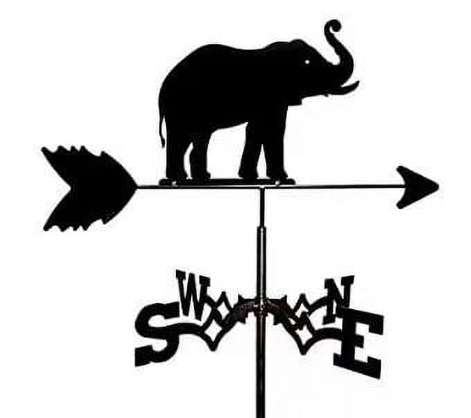 1 Set Wind Vane Elephant Weathervane Ornament Retro Metal Weather Vane ...