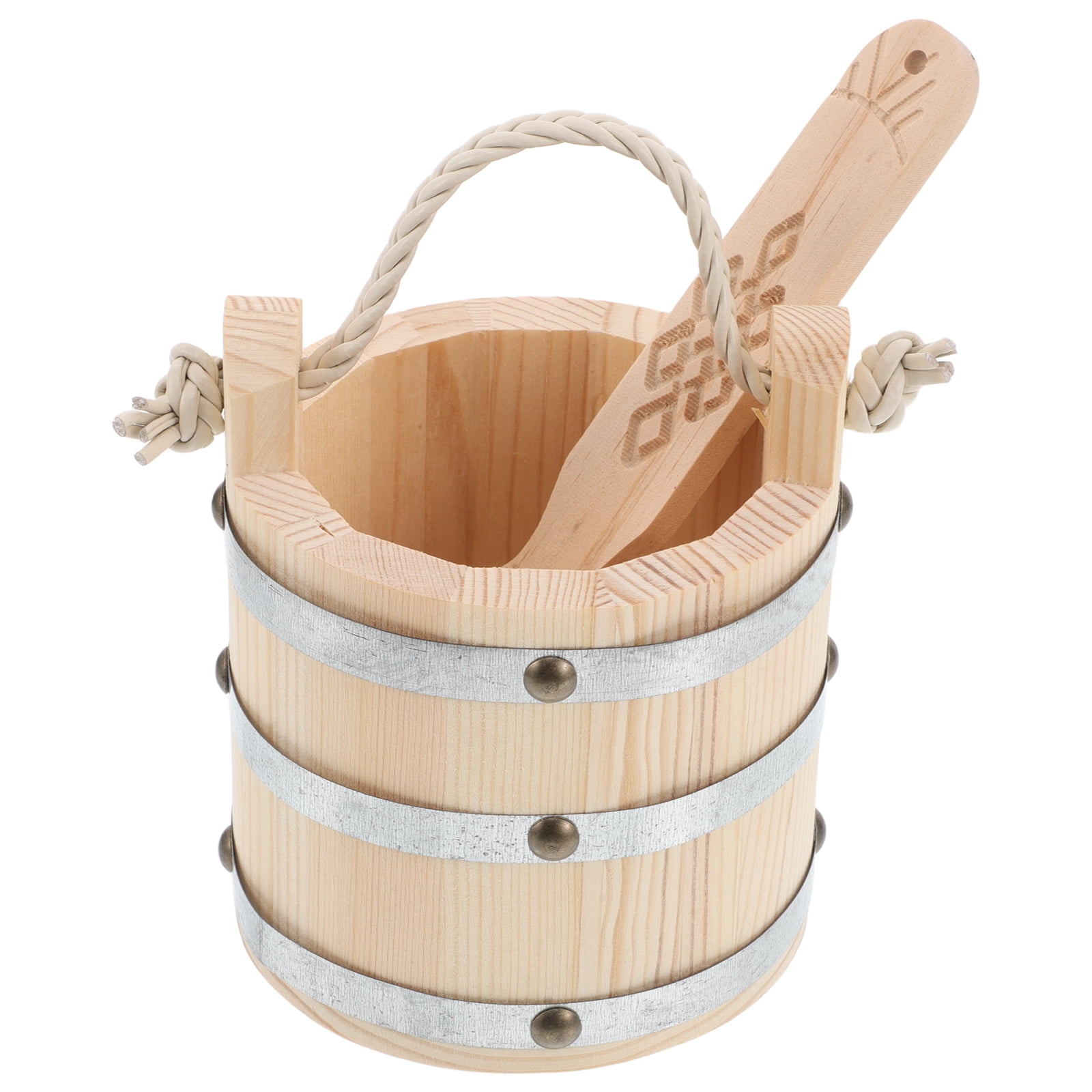 1 Set Wood Butter Yogurt Container Rustic Wooden Rice Bucket Dairy ...