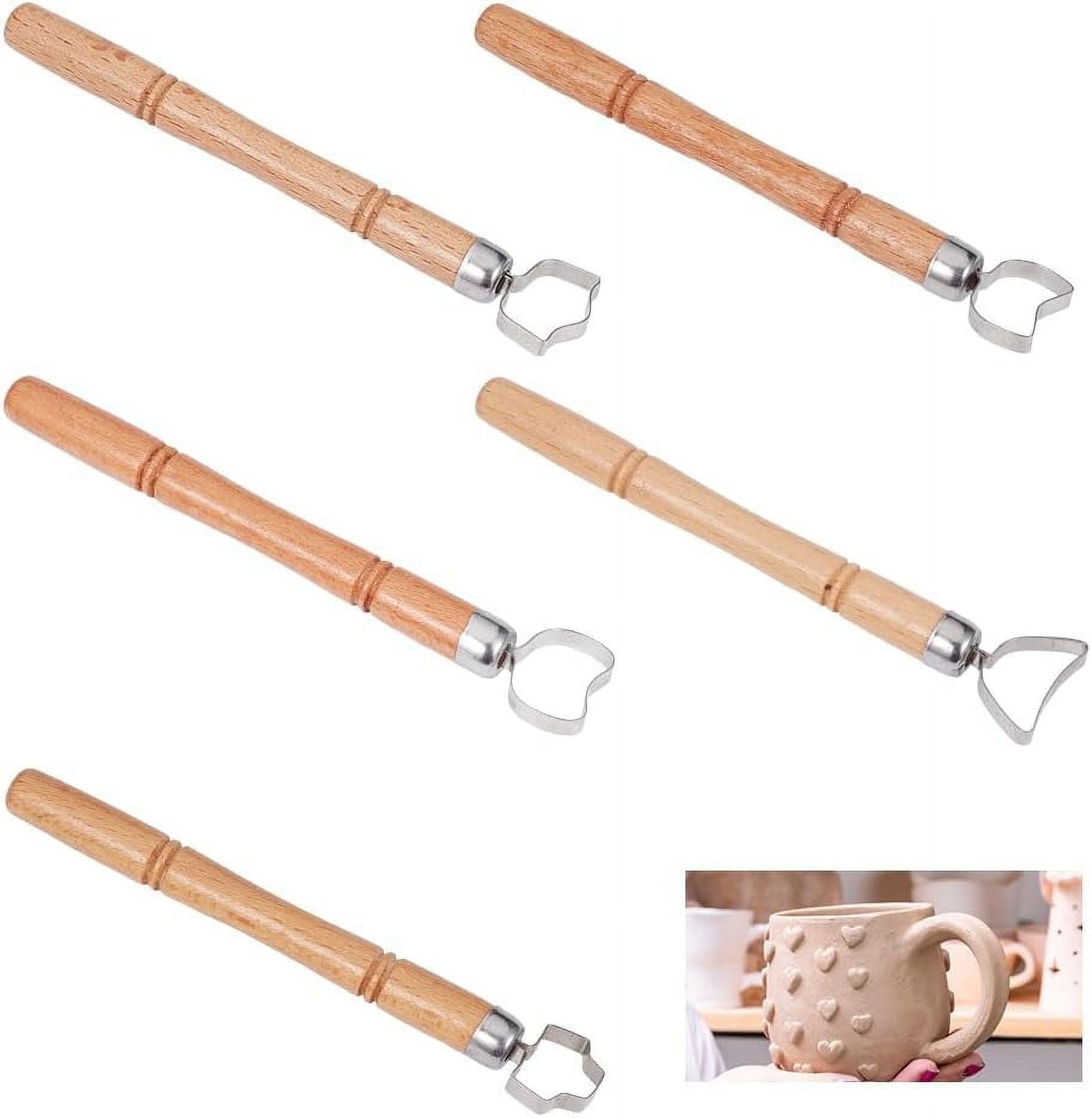 1 Set Wood & Stainless Steel Clay Pressed Molds Set Clay Cutters Clay ...