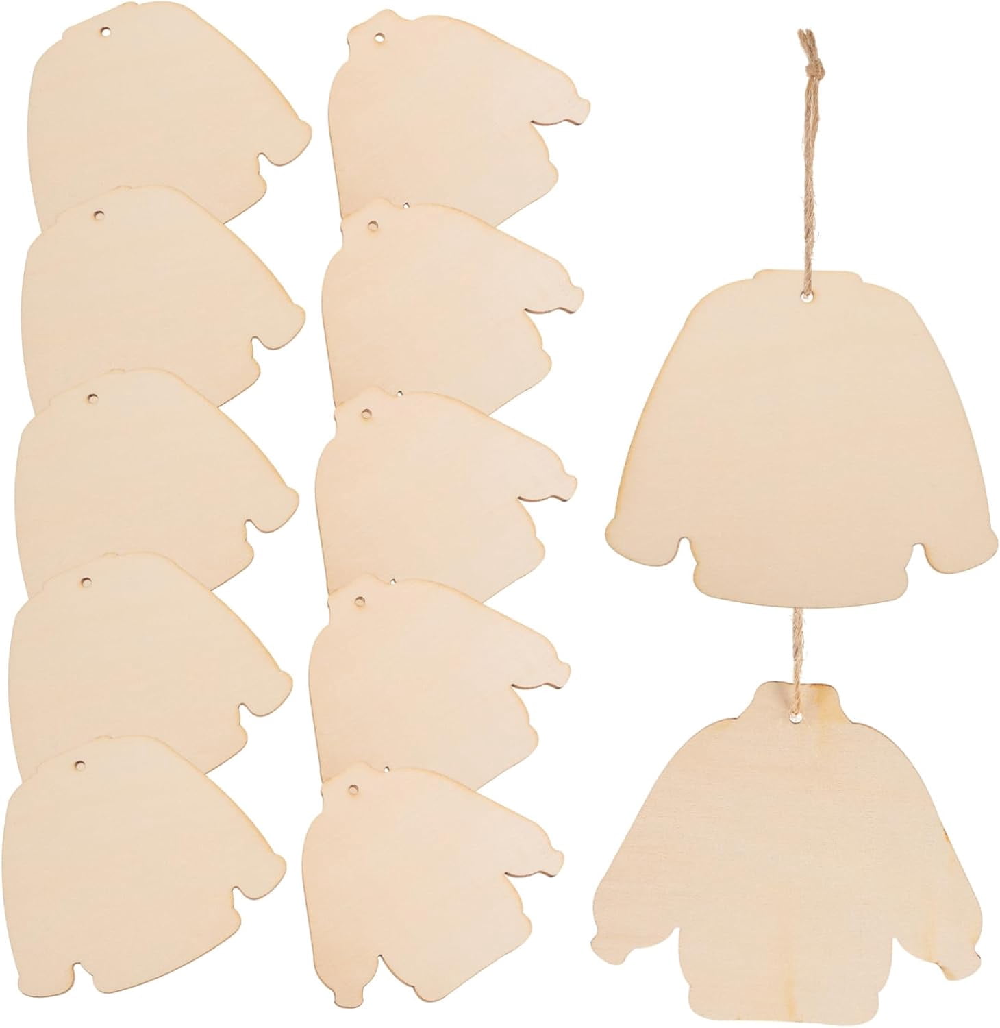1 Set Wood Wooden Pendant DIY Graffiti Chip Rope Graffiti Wood Chips ...