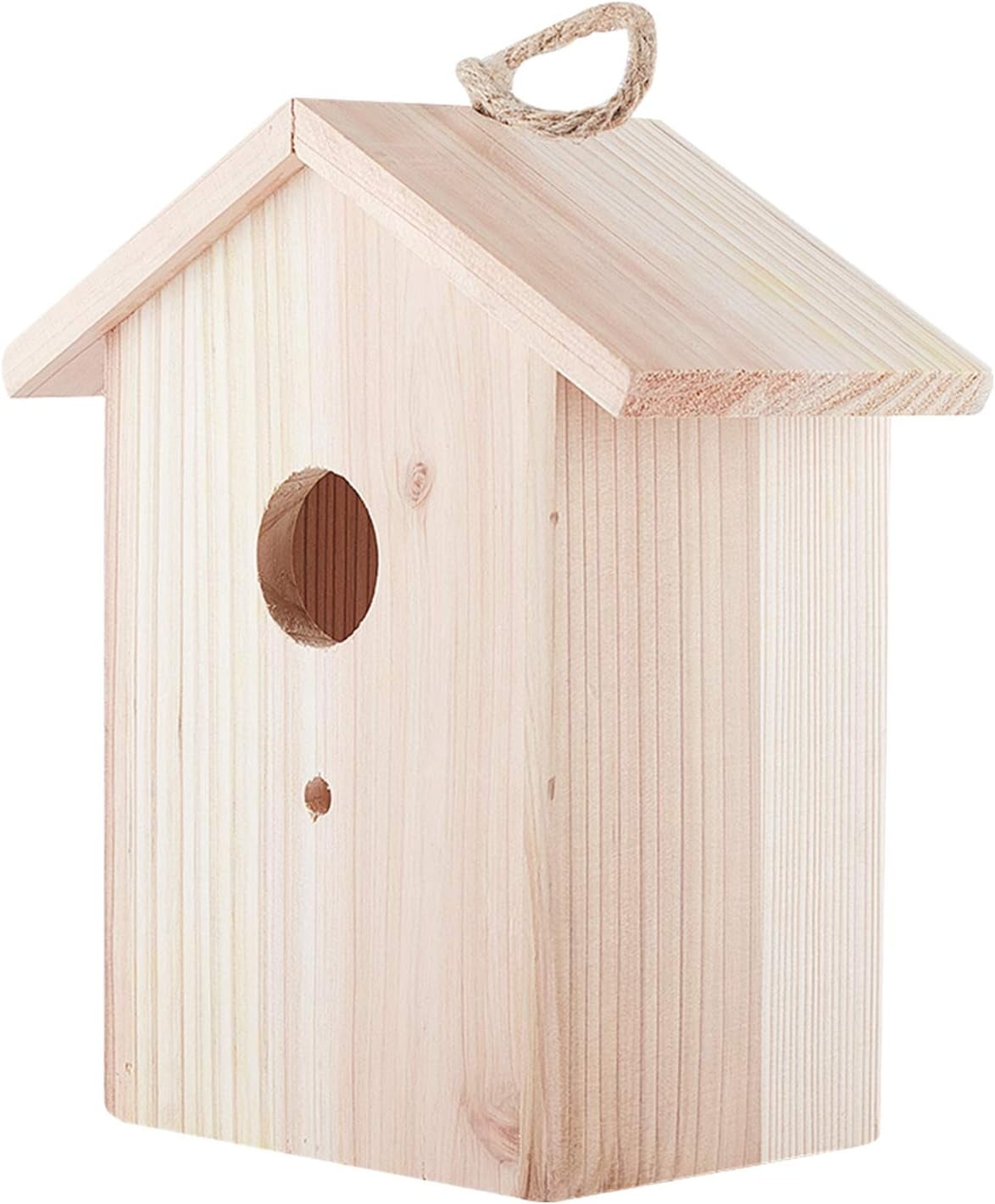 1 Set Wooden Bird House for Outdoor Hanging Birds Outside Garden House ...