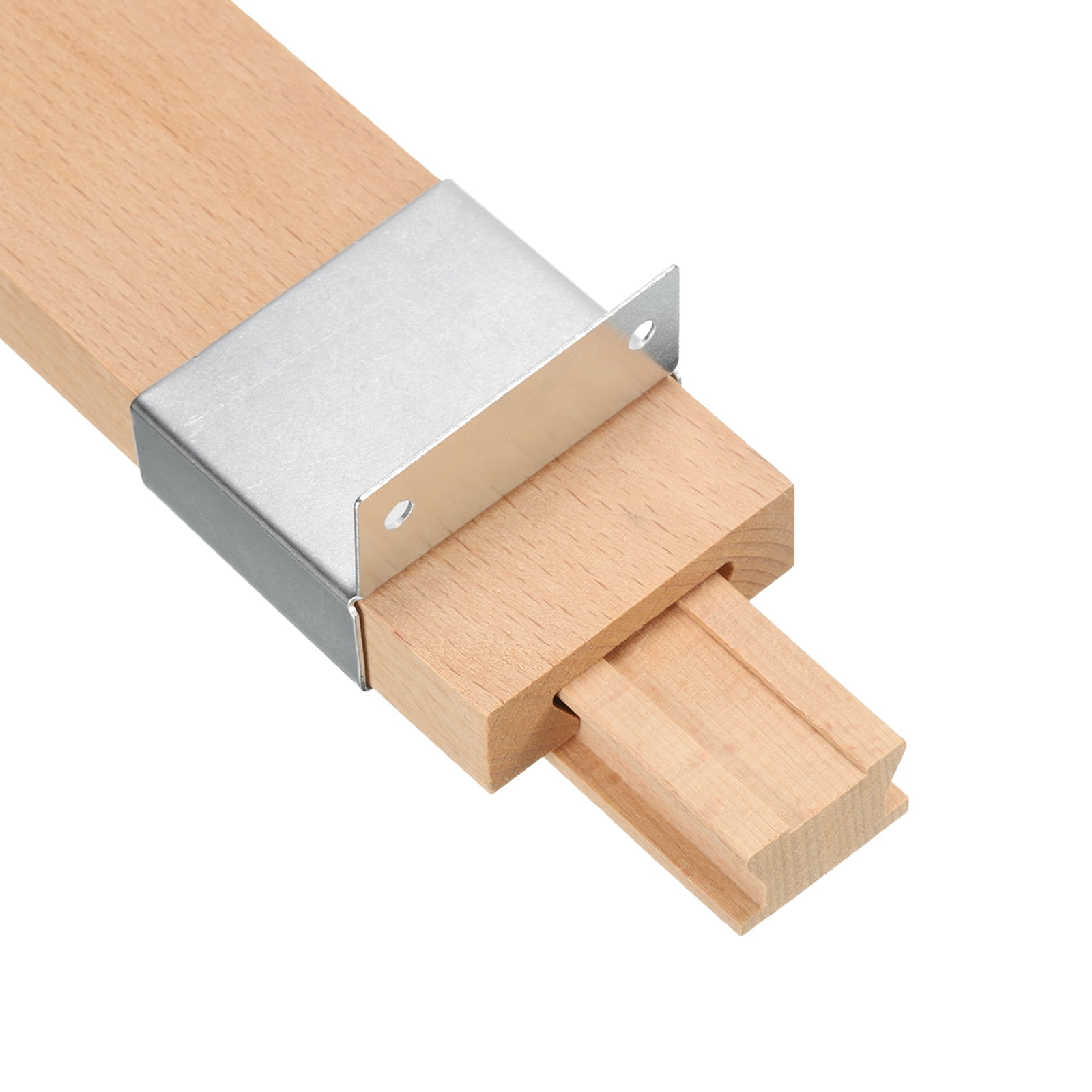 1 Set Wooden Drawer Slides with Metal Slide Glide Bracket, Wood Center ...