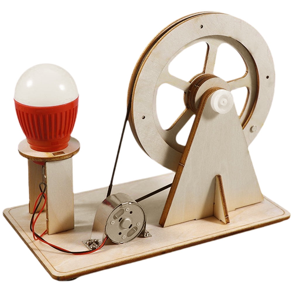 1 Set Wooden Hand Cranked Generator DIY Assembly Hand Generator Kids ...