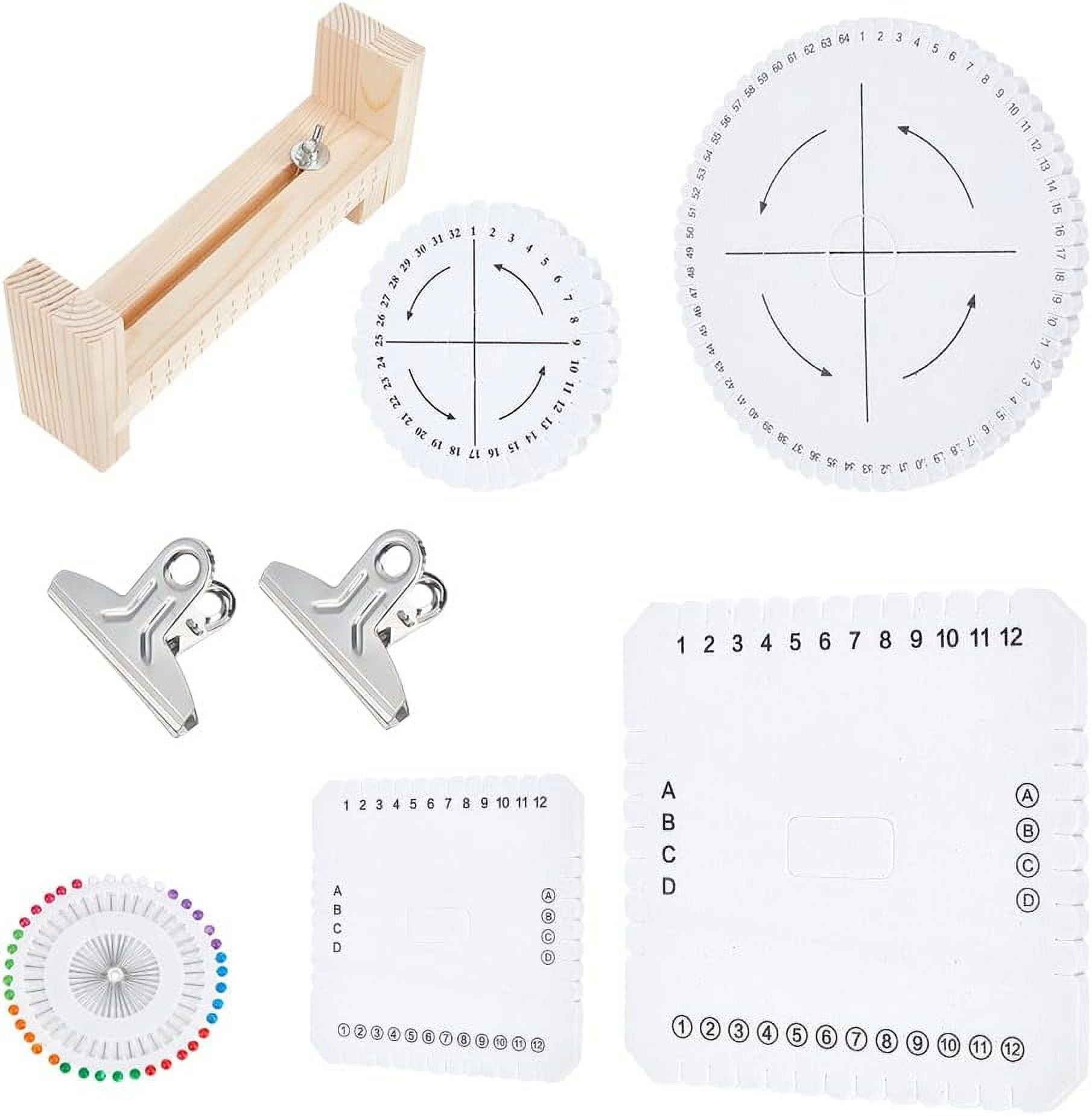 1 Set Wooden Jig Bracelet Maker Kit with 4 Pcs Braiding Disk & 1 Set ...