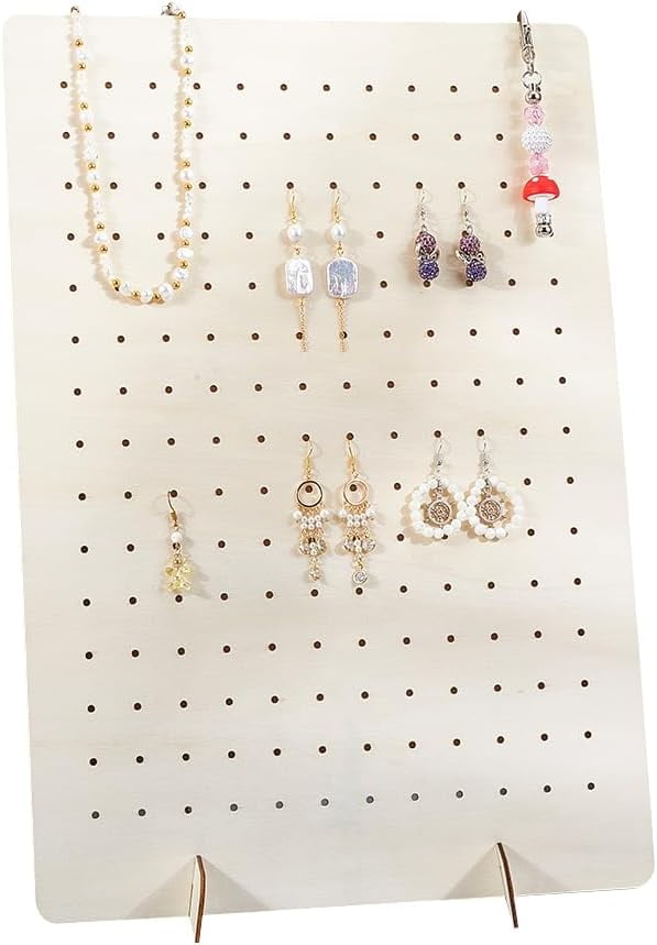 1 Set Wooden Pegboard Display Stand Earring Display Stands Earring ...