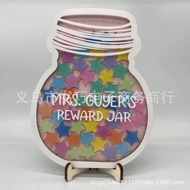 1 Set Wooden Reward Chart Motivate Jar Motivate Chart Wooden Reward ...