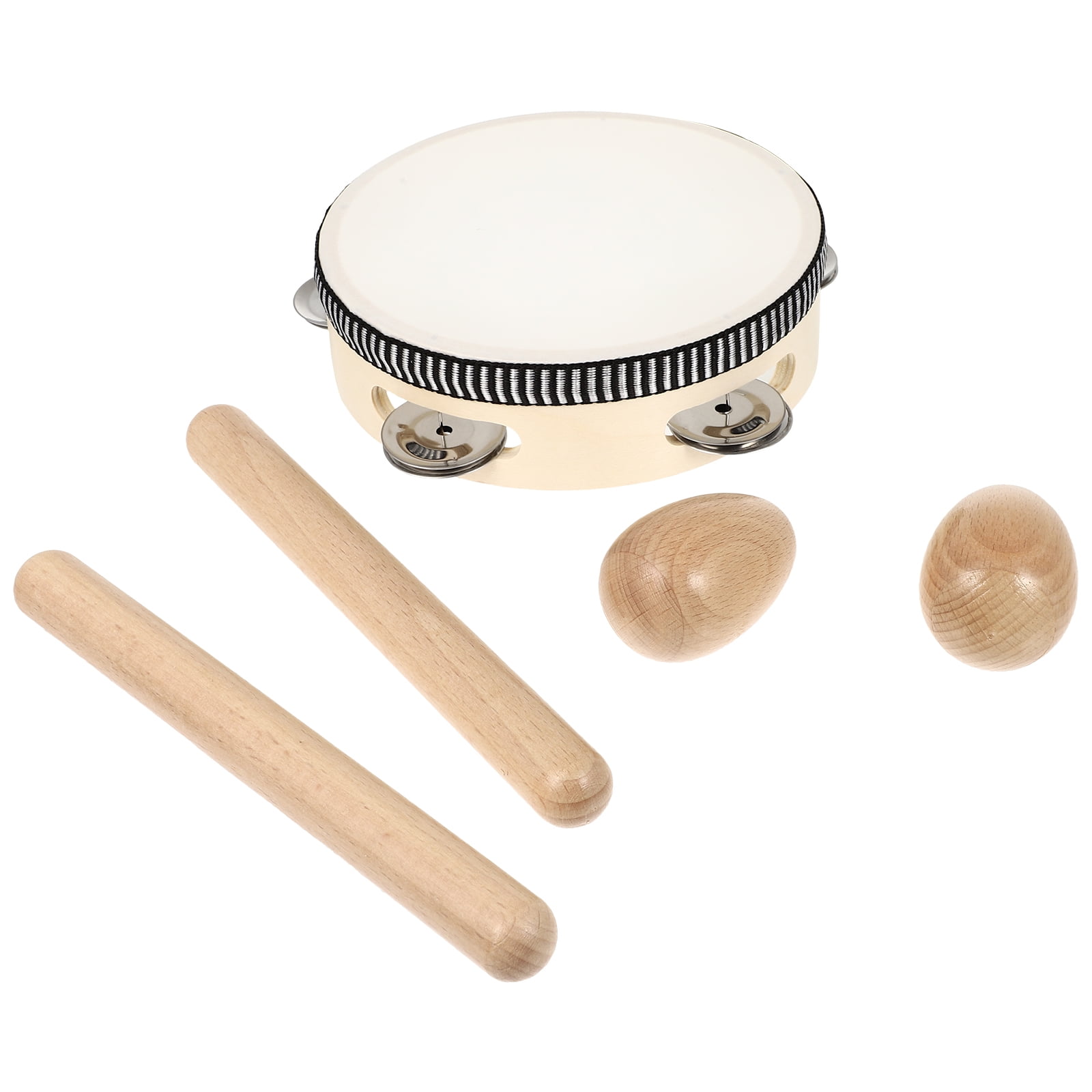 1 Set Wooden Rhythm Sticks Egg Shakers Musical Instruments Hand Drum ...