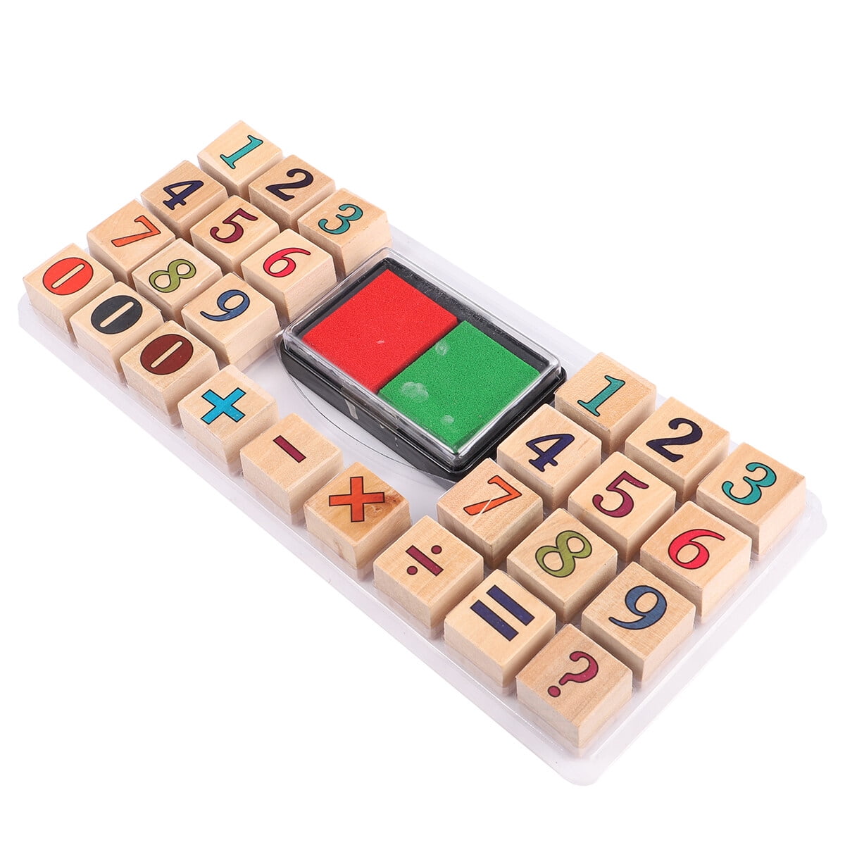 1 Set Wooden Stampers Number Stamp Toy Edicationl Stampers Creative ...