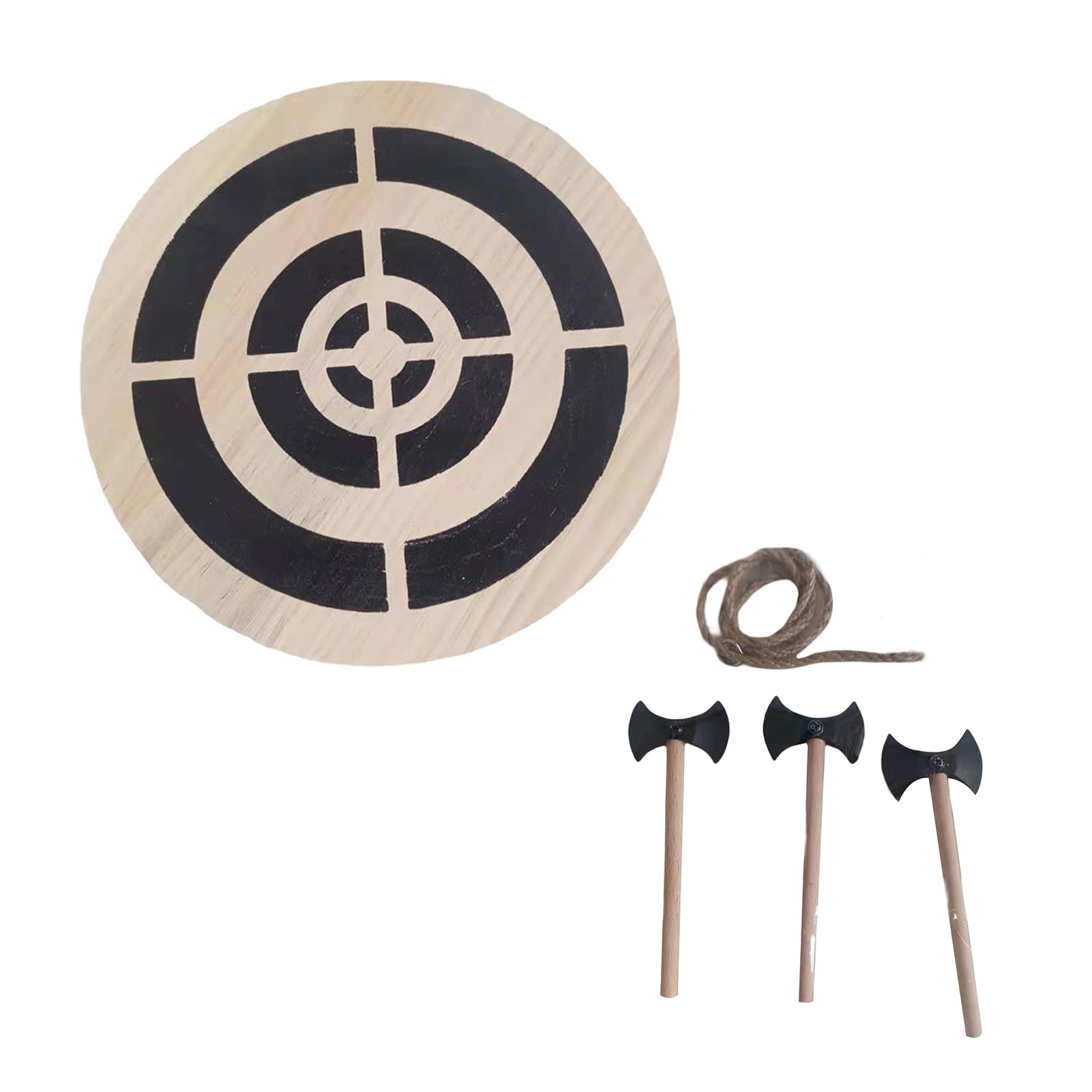 1 Set Wooden Target Plate with Axes Realistic Interactive Family Wooden ...