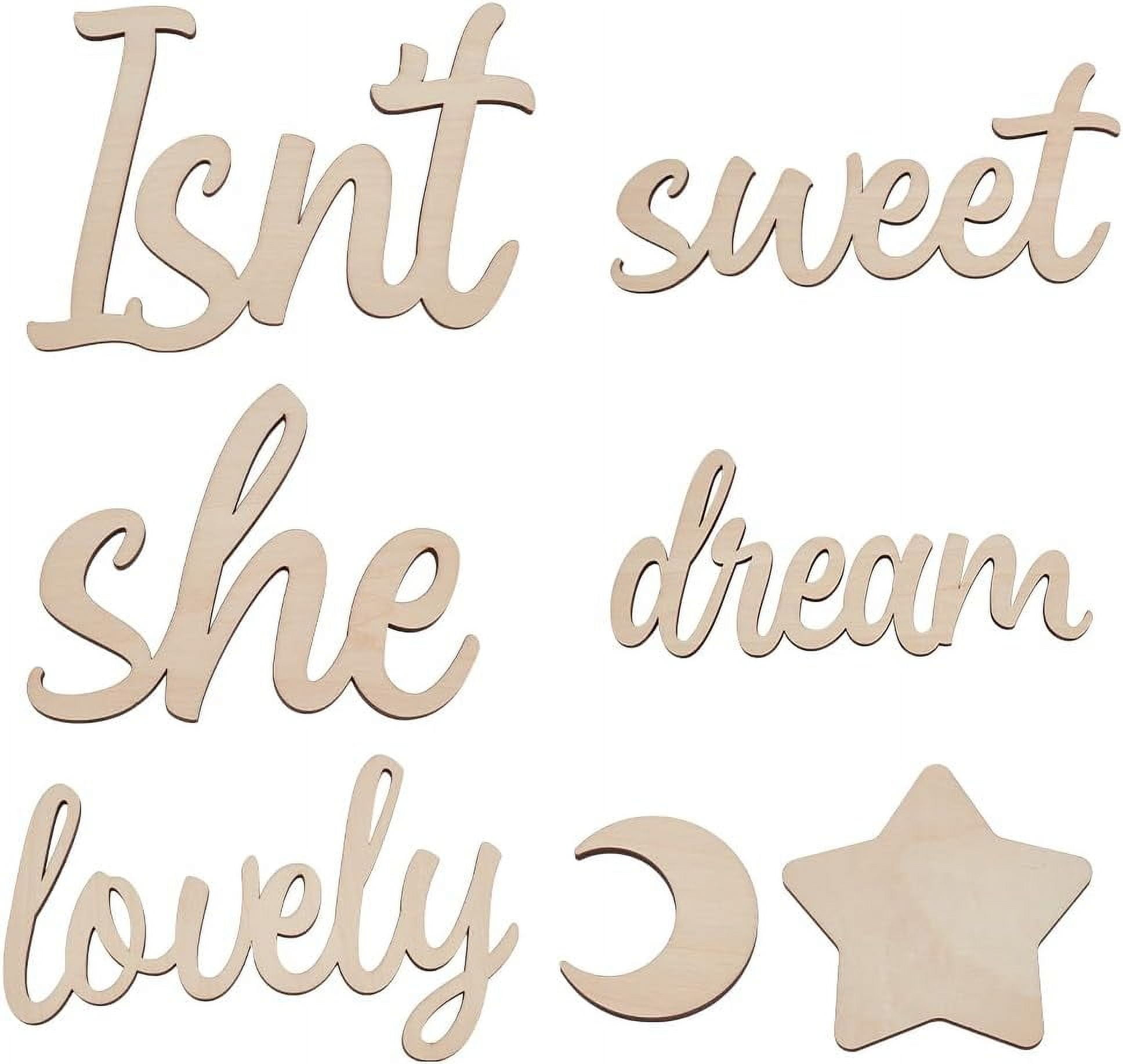 1 Set Wooden Wall Decor Isn't Sweet Dream She Lovely Wood Home Sign ...