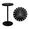 1 Set Wooden Wheel Wooden Display Shelf Black Holder Stand Rustic ...