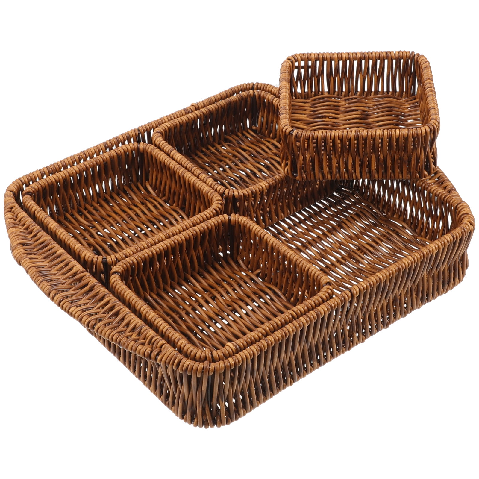 1 Set Woven Storage Basket Snack Storage Basket Dried Fruit Storage ...