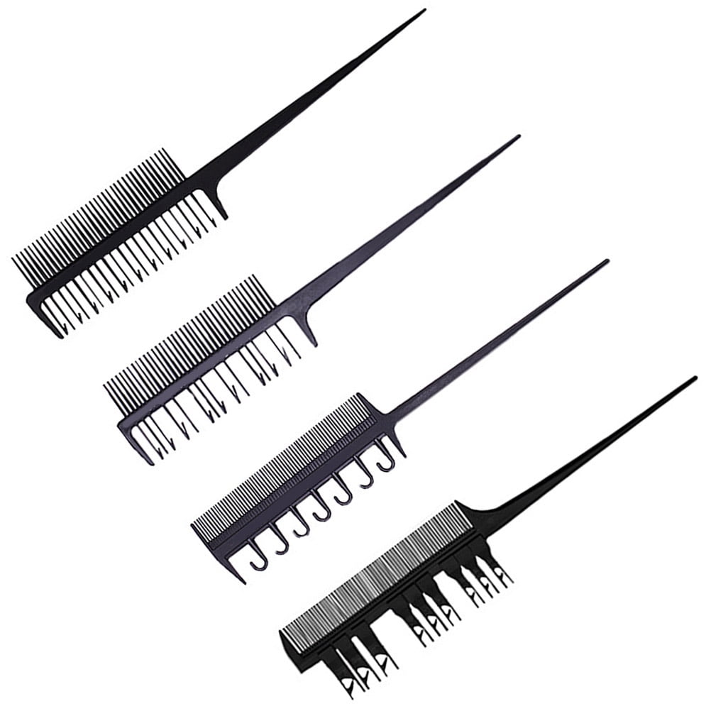 1 Set of 4pcs Professional Hair Styling Combs Tail Comb Highlight Comb ...