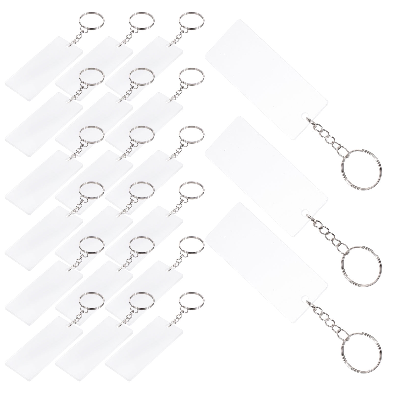 1 Set of Acrylic Key Chains Blanks Place Cards Acrylic Blank Key Rings ...