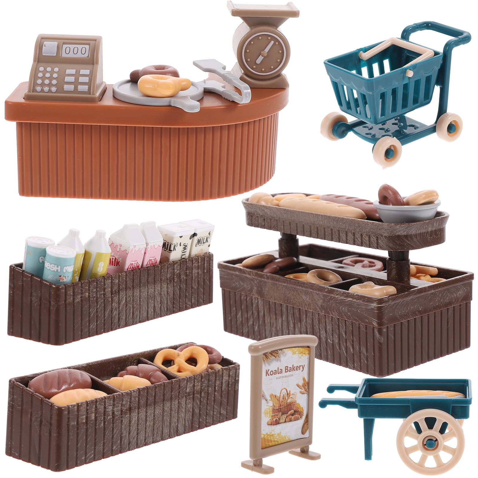 1 Set of Artificial Miniature Bakery Shop Prop Miniature Breads Mini ...