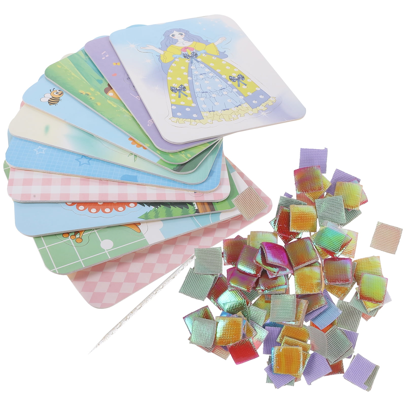 1 Set of Arts and Crafts for Girls, Poke Art Puzzle Puncture Painting ...