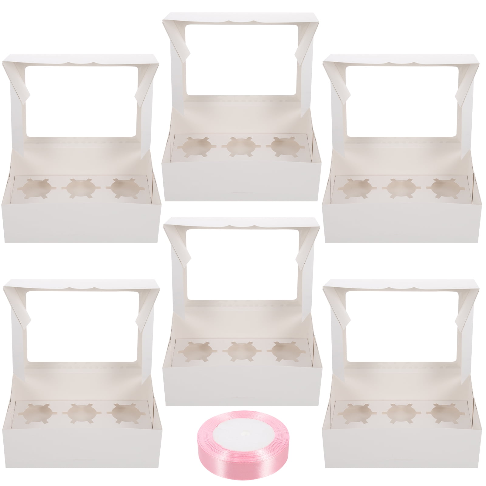 1 Set of Bakery Wrapping Box Window Cupcake Box Muffin Cake Boxes Egg ...