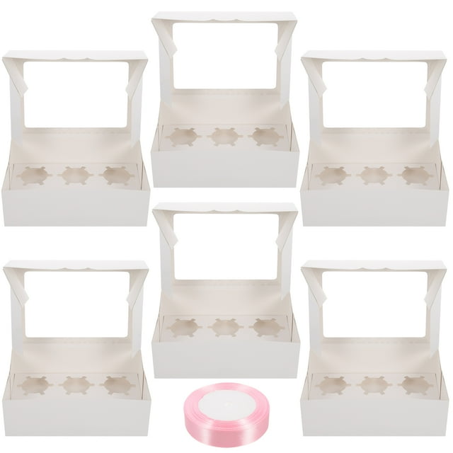 1 Set of Bakery Wrapping Box Window Cupcake Box Muffin Cake Boxes Egg ...