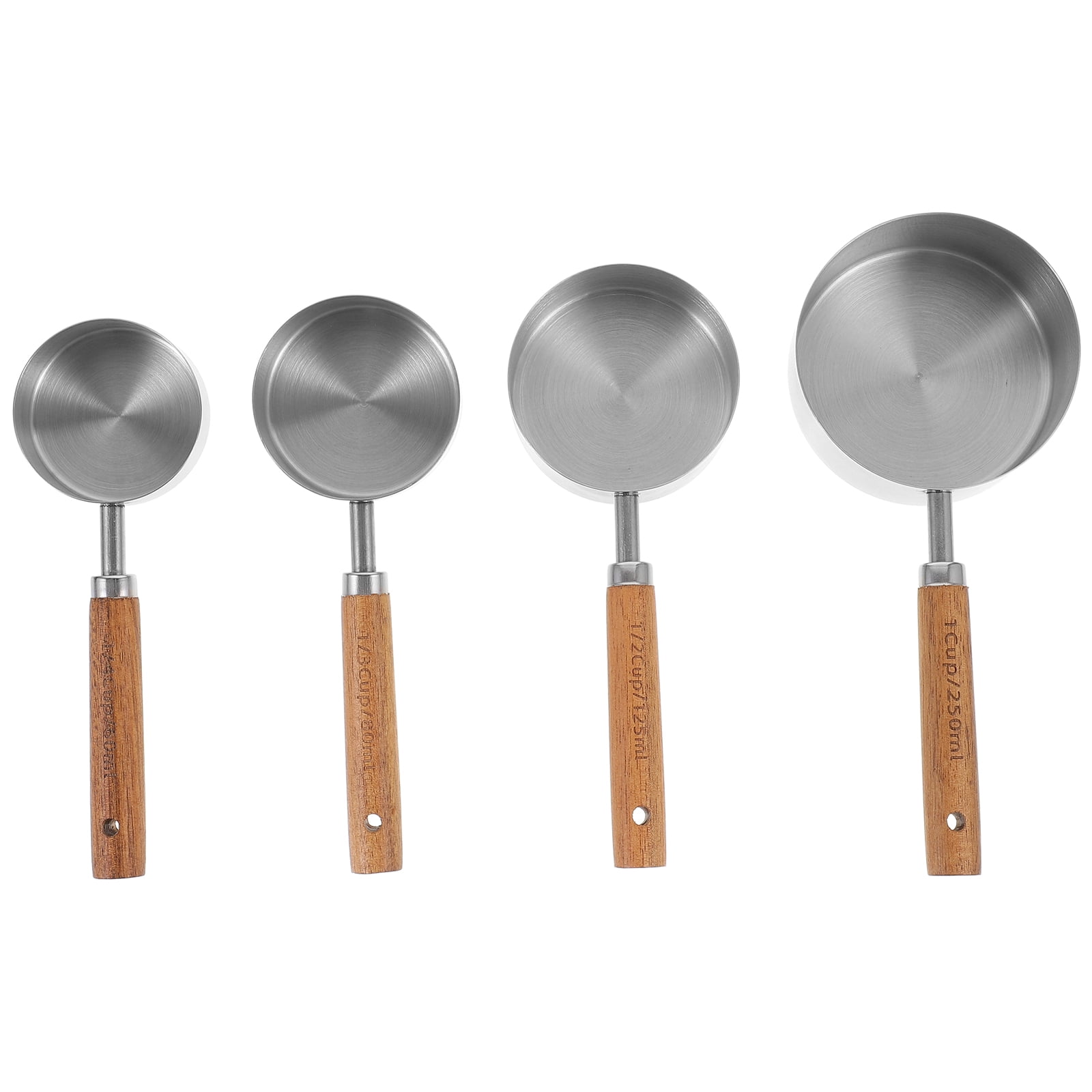 1 Set of Baking Measuring Cup Wooden Handle Kitchen Measuring Cups with ...