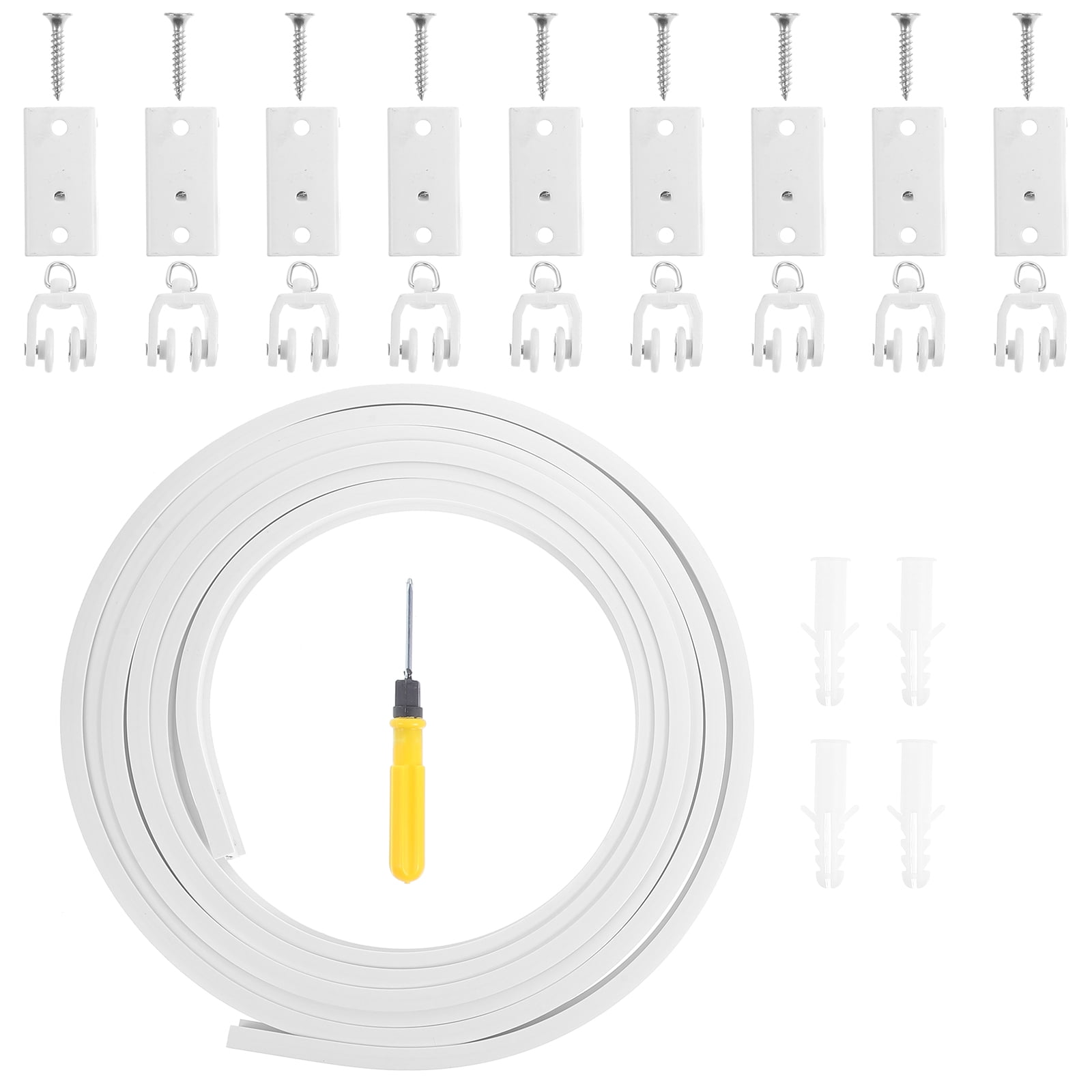 1 Set of Bay Windows Curtain Track Bendable Curtain Track Ceiling Track ...