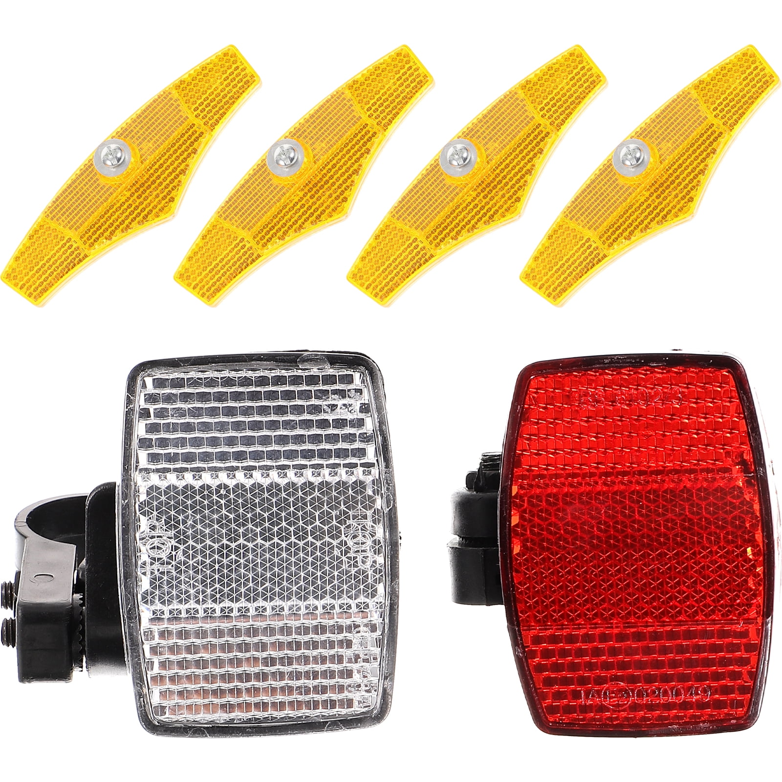 1 Set of Bike Light Reflectors Front Handlebar Reflector Rear Safety ...
