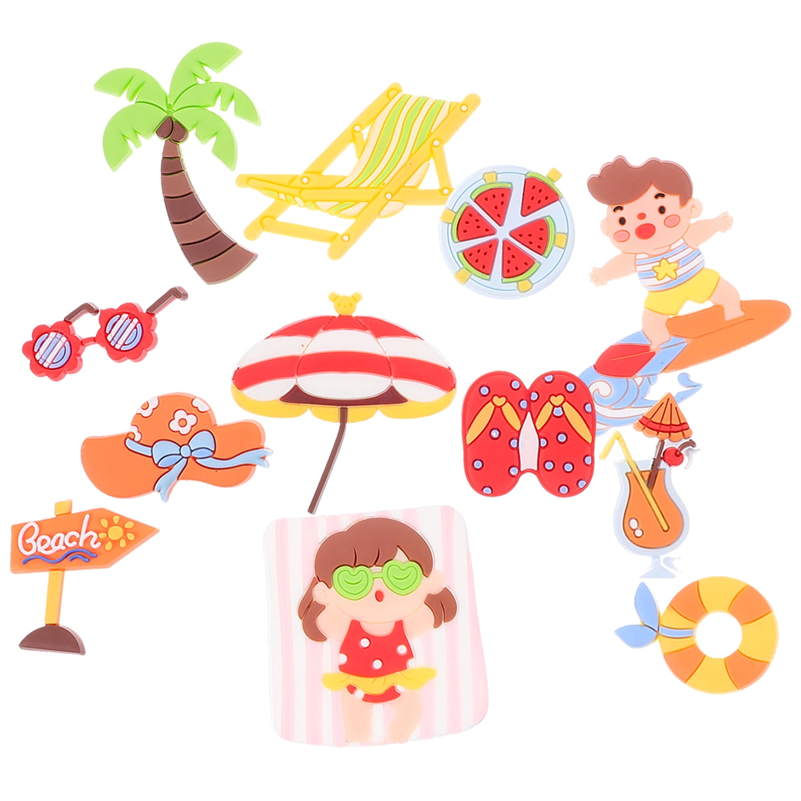 1 Set of Birthday Cake Topper Cake Decorations Beach Ocean Theme Cake ...