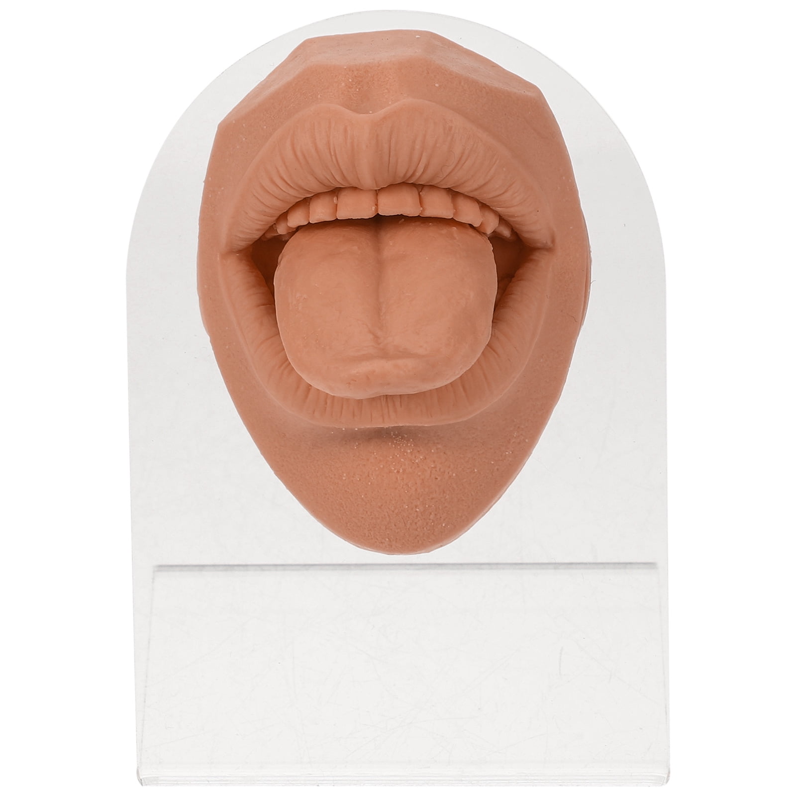 1 Set of Body Part Tongue Fake Face Simulation Piercing Practice Face ...
