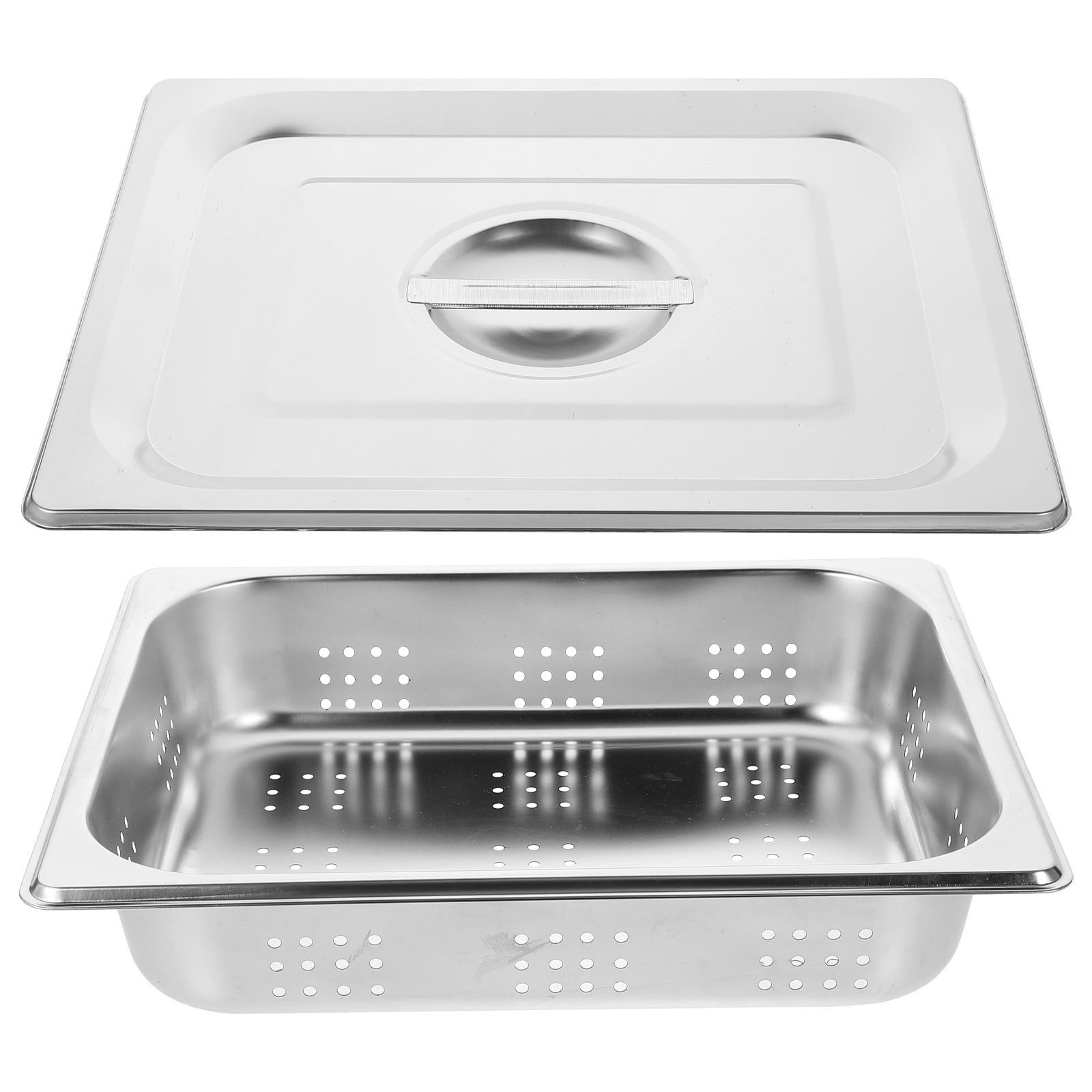 1 Set of Buffet Foods Holder Stainless Steel Foods Drain Tray Buffet ...