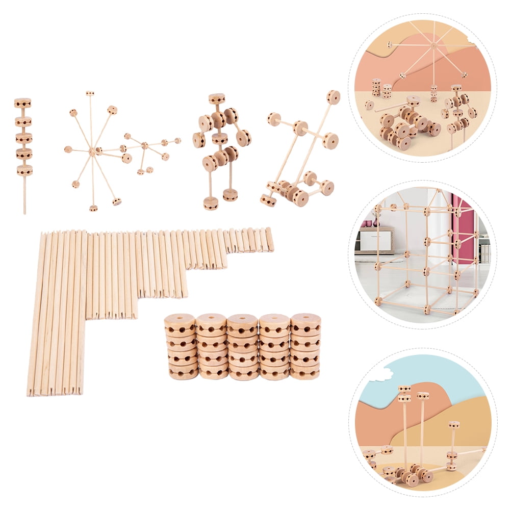 1 Set of Building Planks Set Wooden Building Block for Kids Educational ...