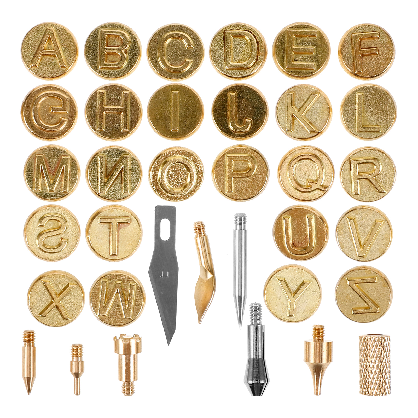 1 Set of Burning Tip Set Letter Wood Burning Tip Wood Burning Alphabet ...
