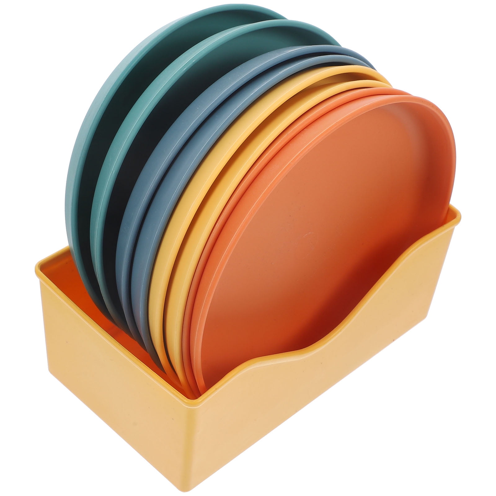 1 Set of Camping Storage Plates with Organizer Dinner Plate Food Plates ...