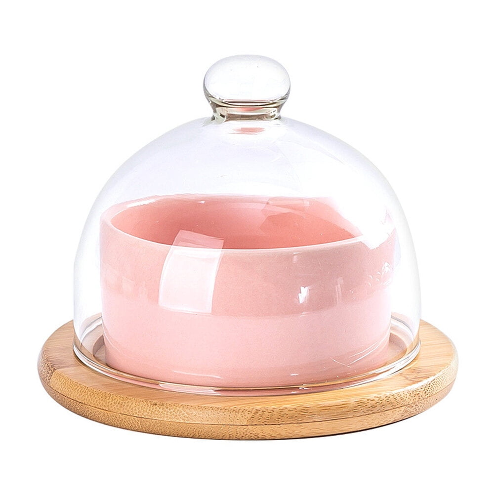 1 Set of Ceramic Breakfast Bowl with Glass Lid Steamed Egg Bowl Salad ...