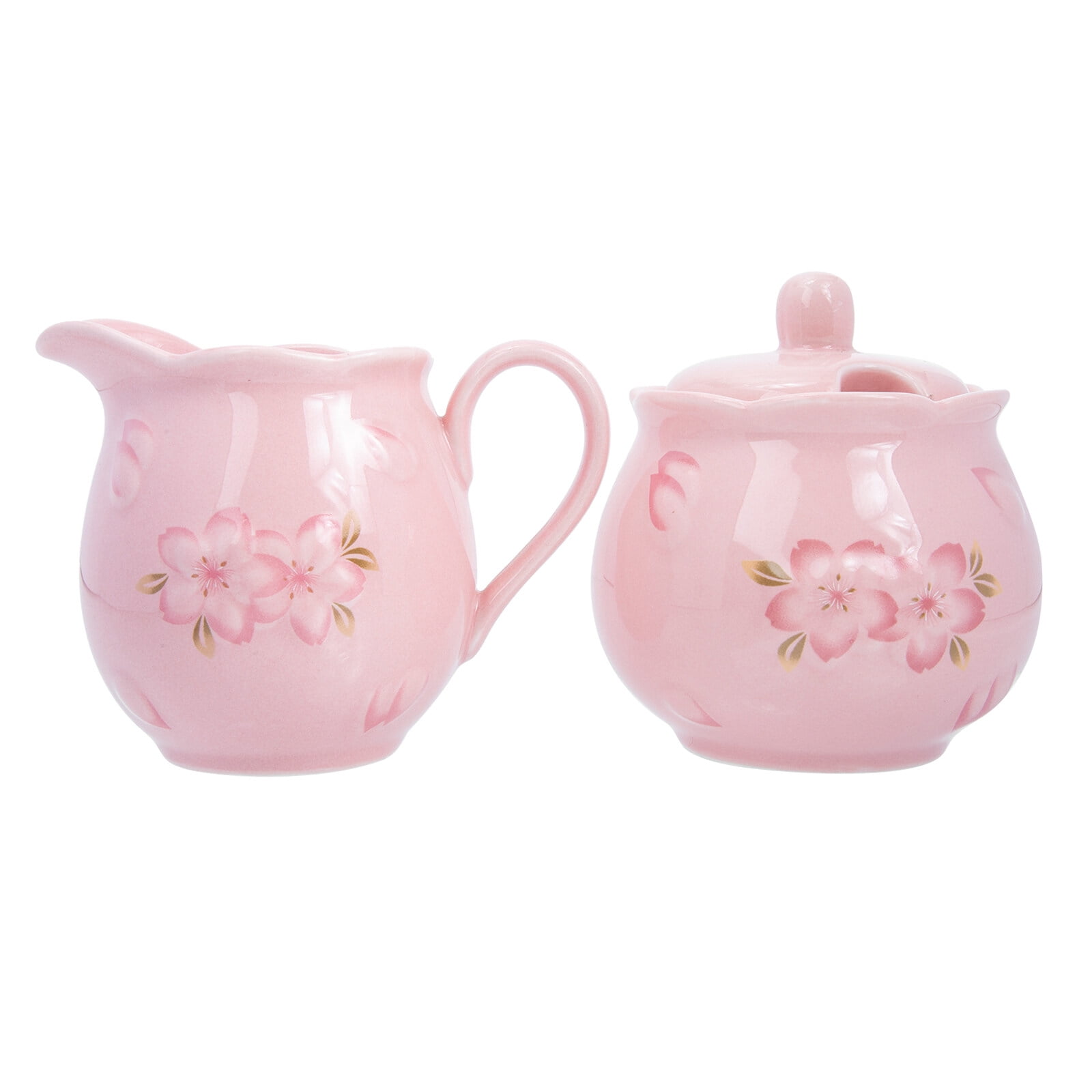 RENACLIPY 1Set Pink Ceramic Milk Pitcher and Sugar Container - Walmart.com