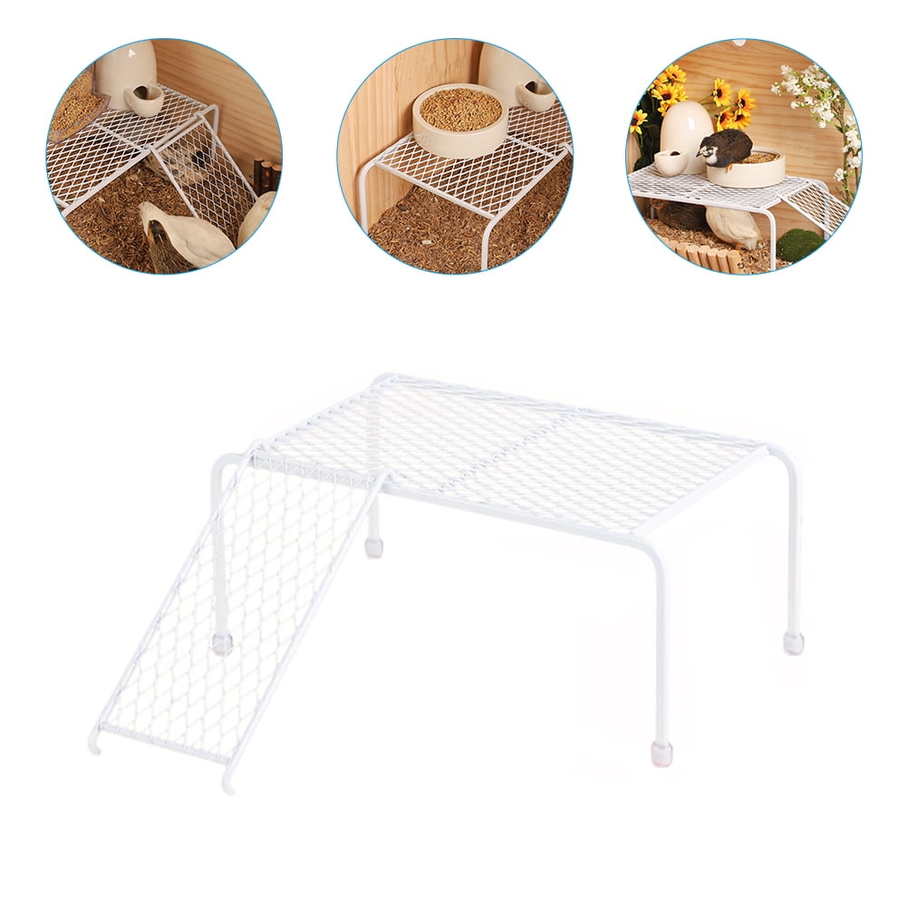 White Iron Chicken Coop Platform with Ladder for Home Use Perfect Gift ...