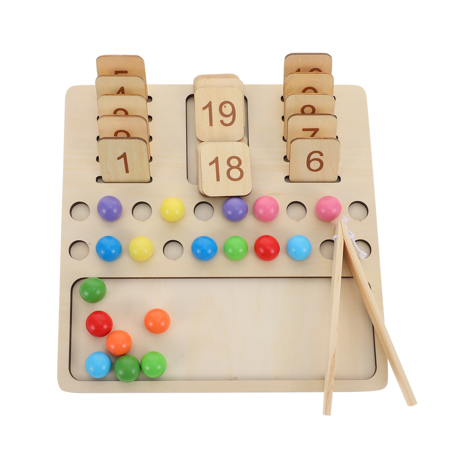 1 Set of Children's Wooden Playthings Wooden Beads and Boards ...
