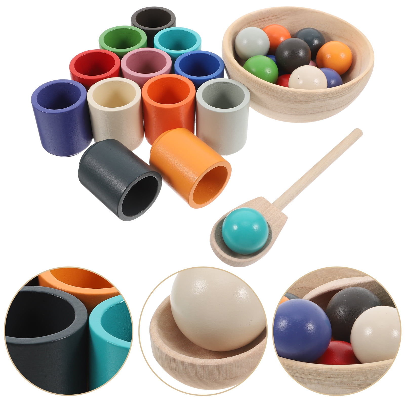 1 Set of Classification Cups and Balls Color Matching Toys Kids ...