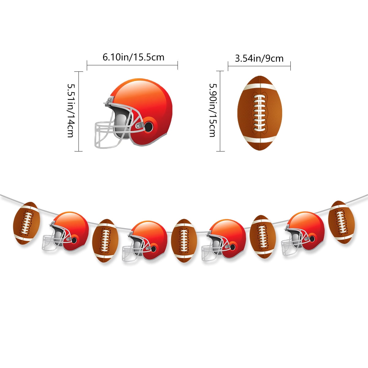 1 Set of Creative American Football Theme Design Banners Party Hanging ...
